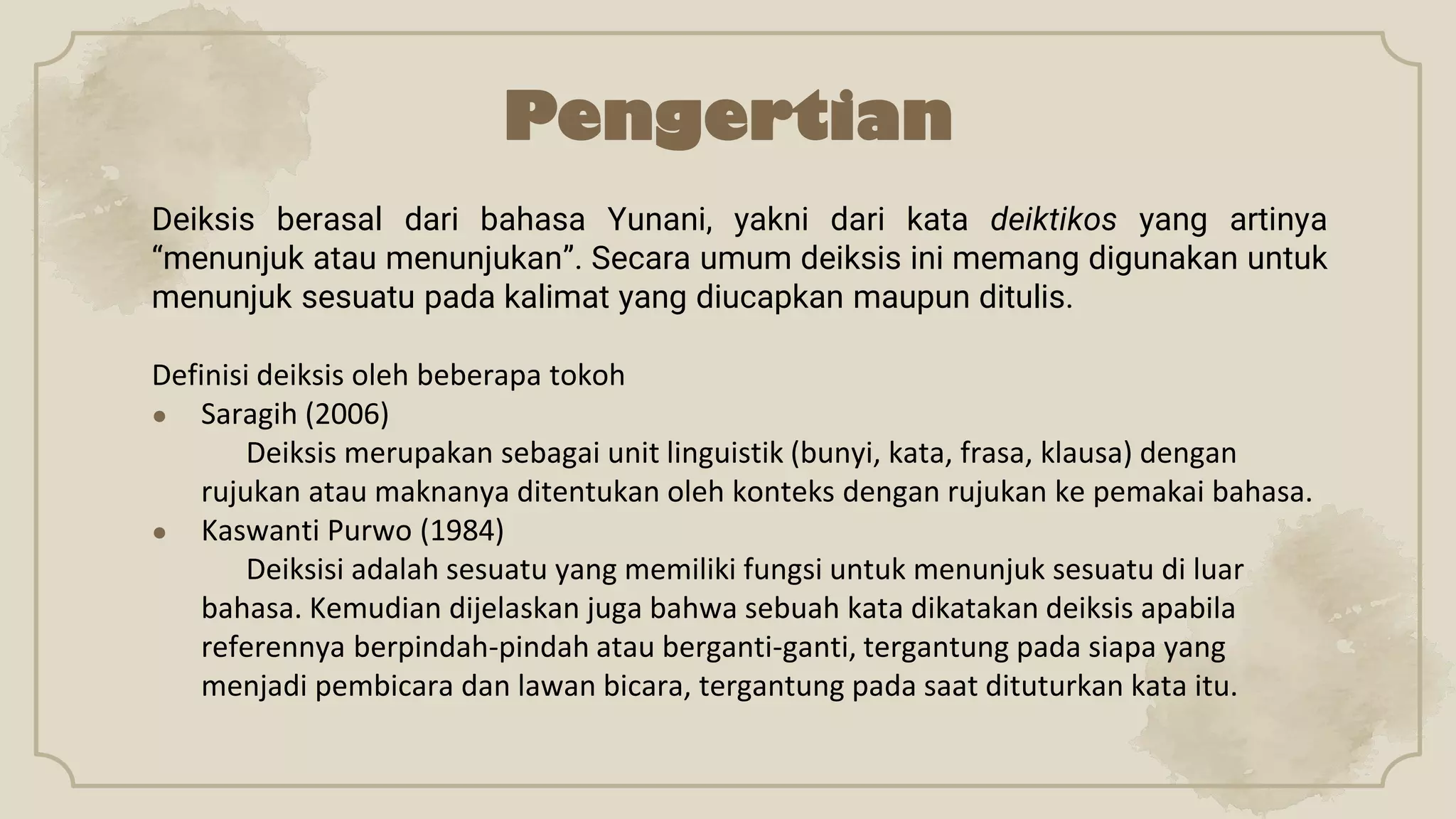 Deiksi dan Jarak | PDF