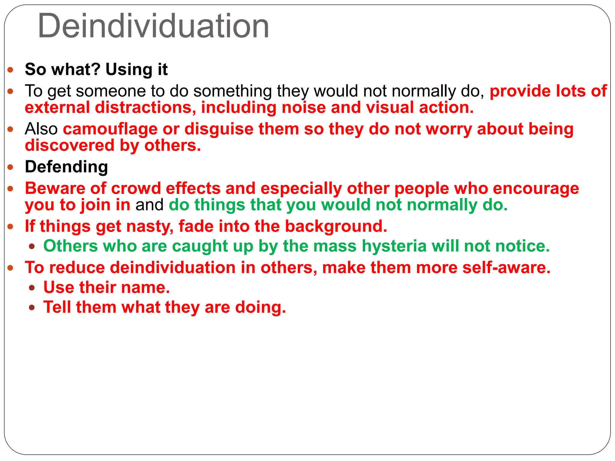 Deindividuation | PPTX