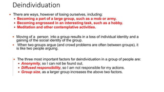 Deindividuation vs. individuality (purpose) | PPTX