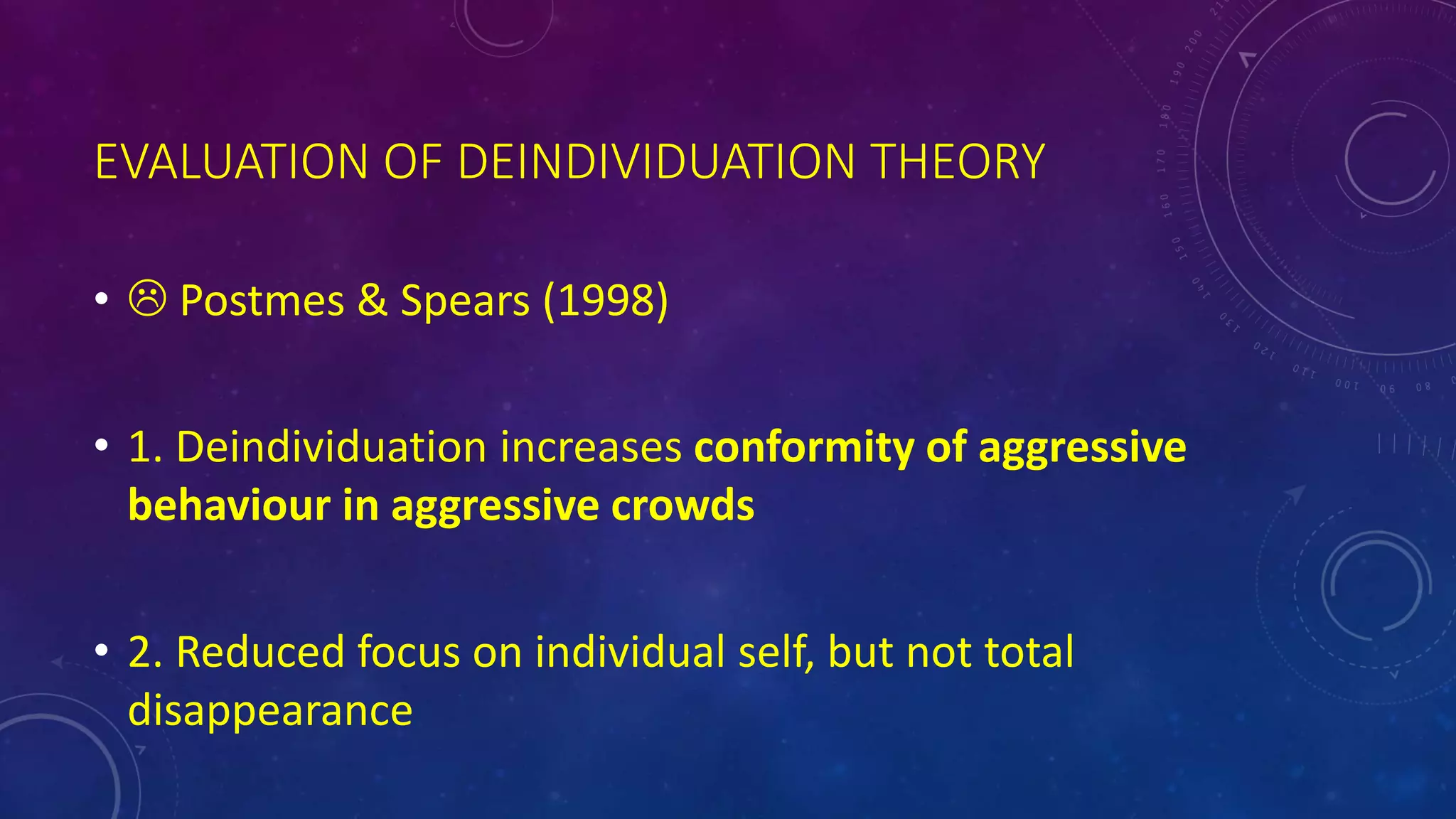 Deindividuation evaluation | PPTX