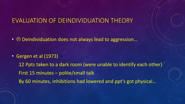 Deindividuation evaluation | PPT