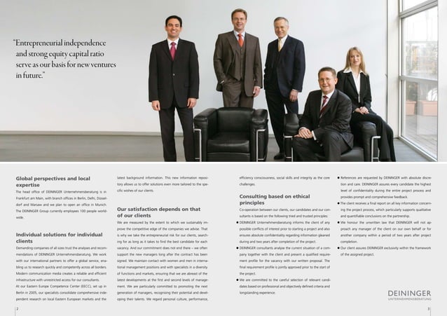 Deininger Consulting Presentation | PDF