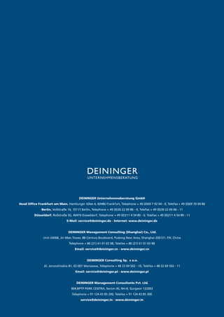 Deininger Consulting Presentation | PDF