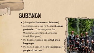 SUBANON AND BUKIDNON Philippine Indigenous Com | PDF | Reproductive ...