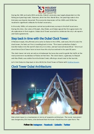 Deira Clock tower – Step Back in Time | PDF
