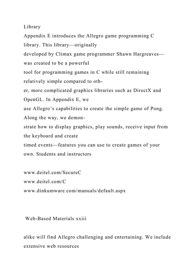 Deitel® SerHow To Program SeriesC How to Program.docx