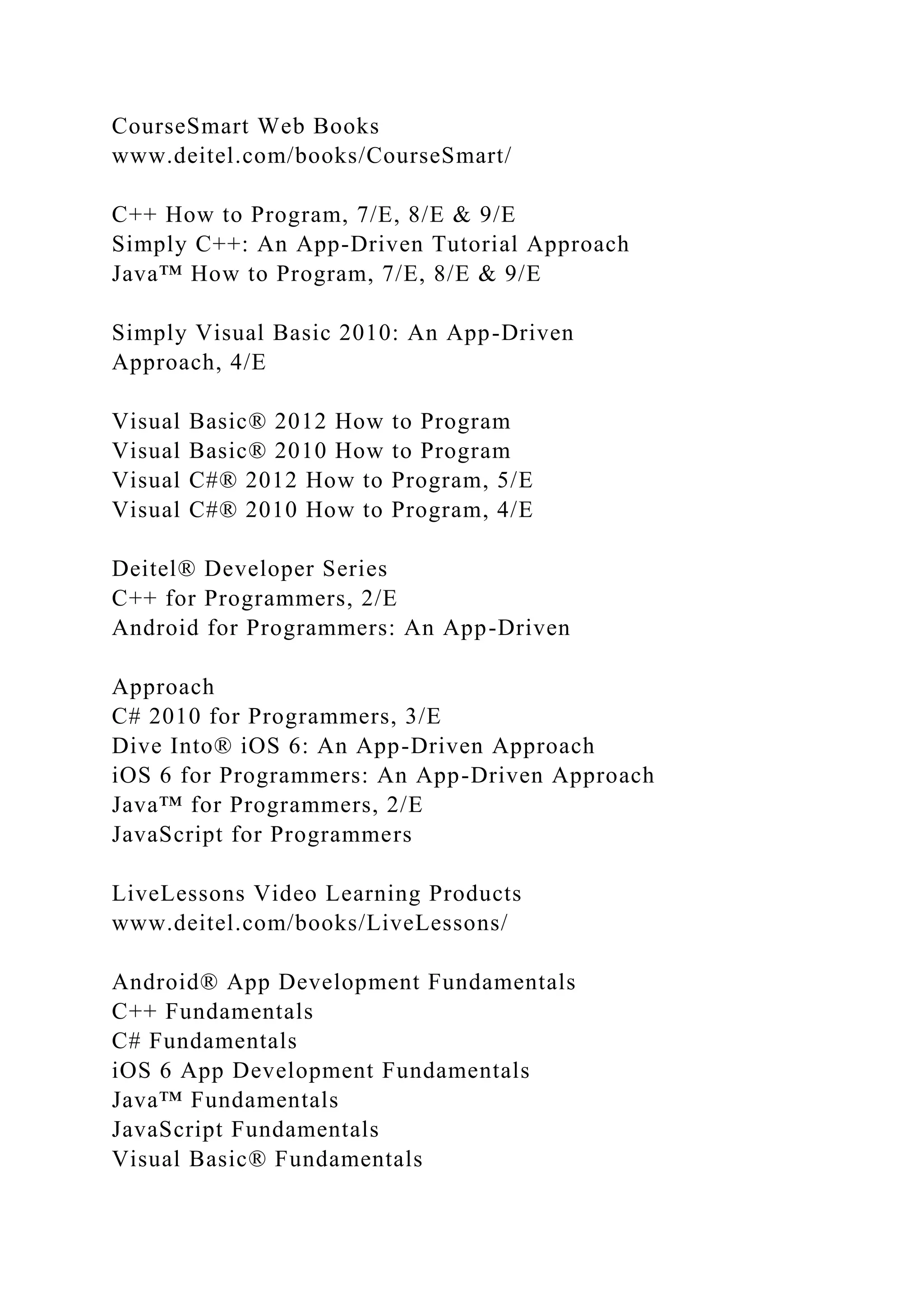 Deitel® Series PageHow To Program SeriesAn.docx