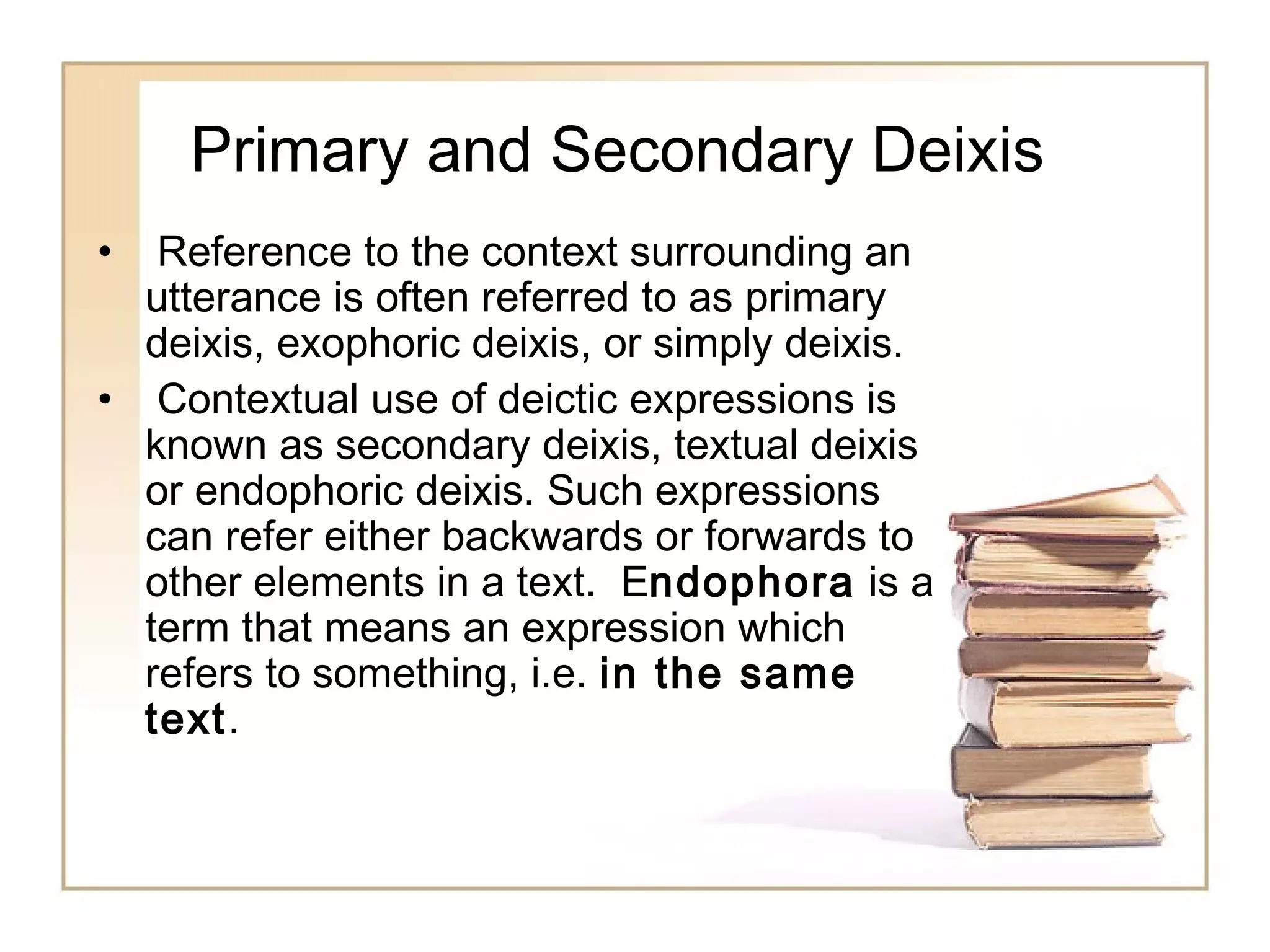 Deixis | PPT