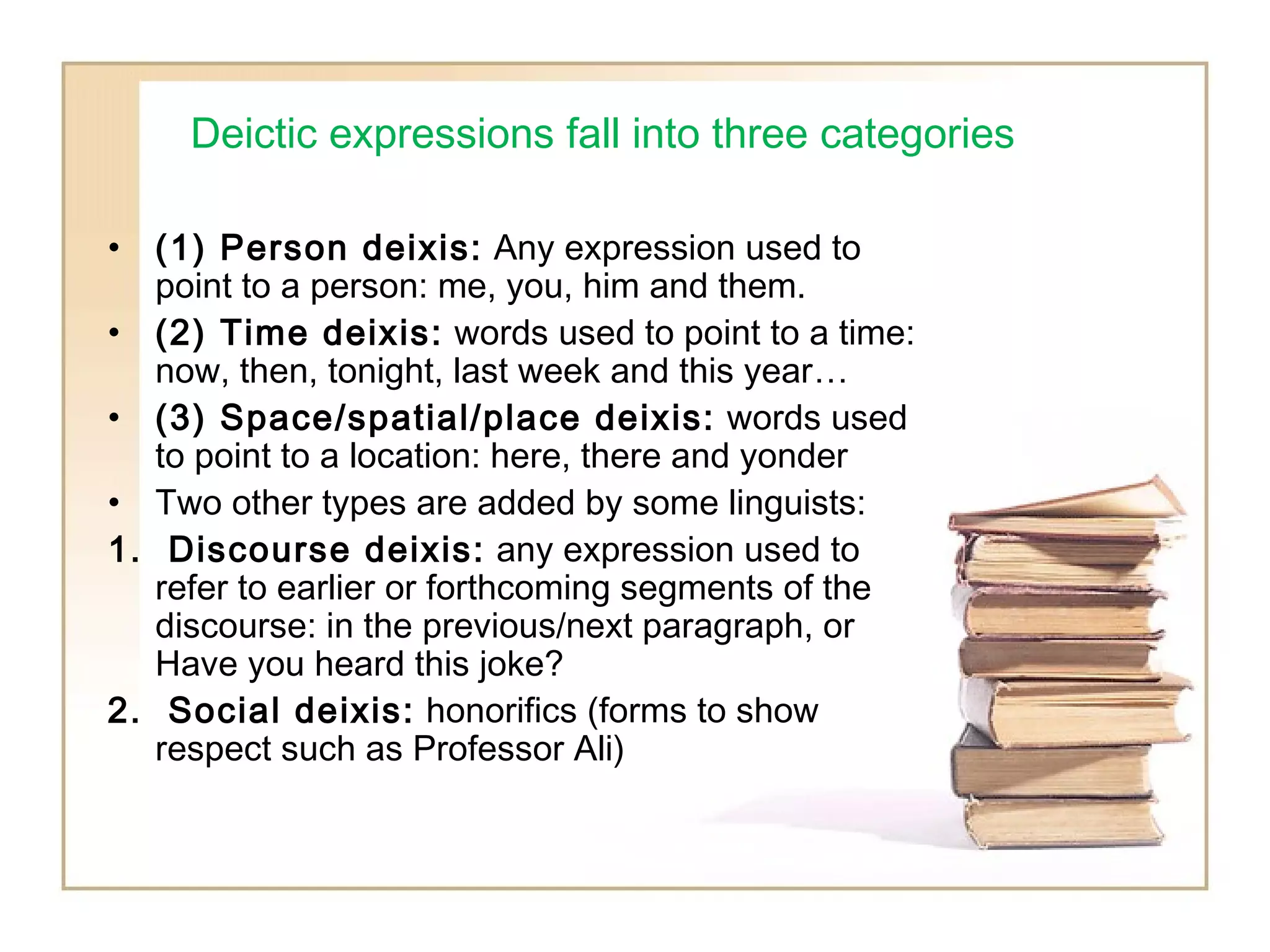 Deixis | PPT