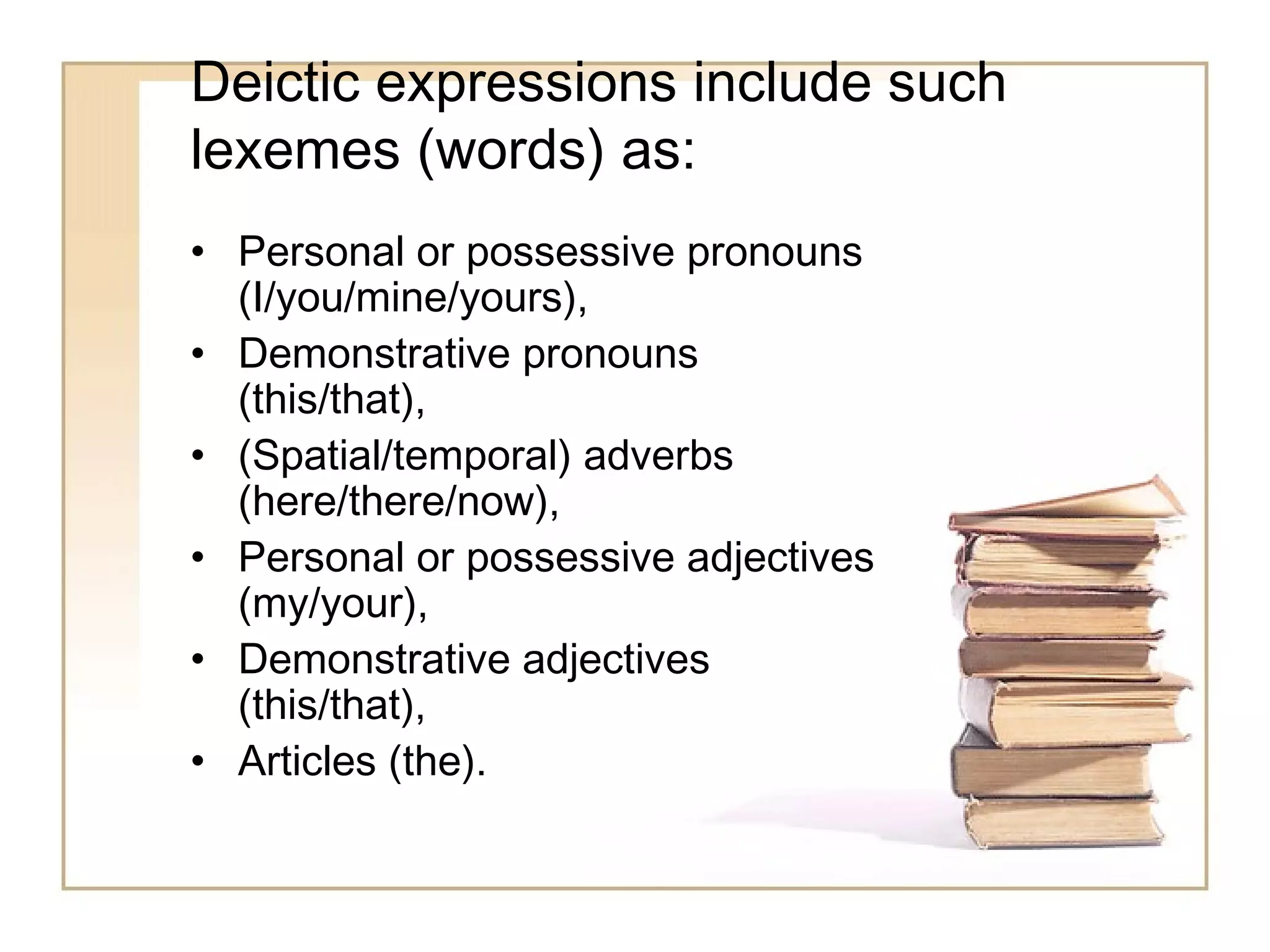 Deixis | PPT