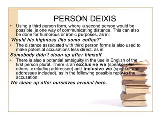 Deixis | PPT