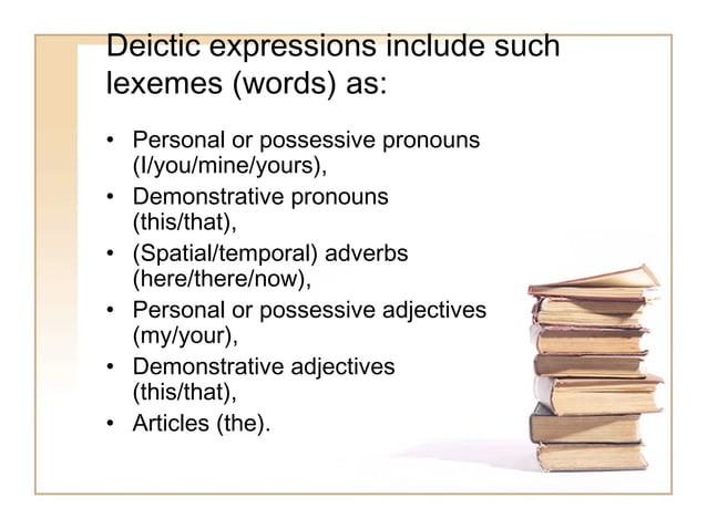 Deixis | PPT