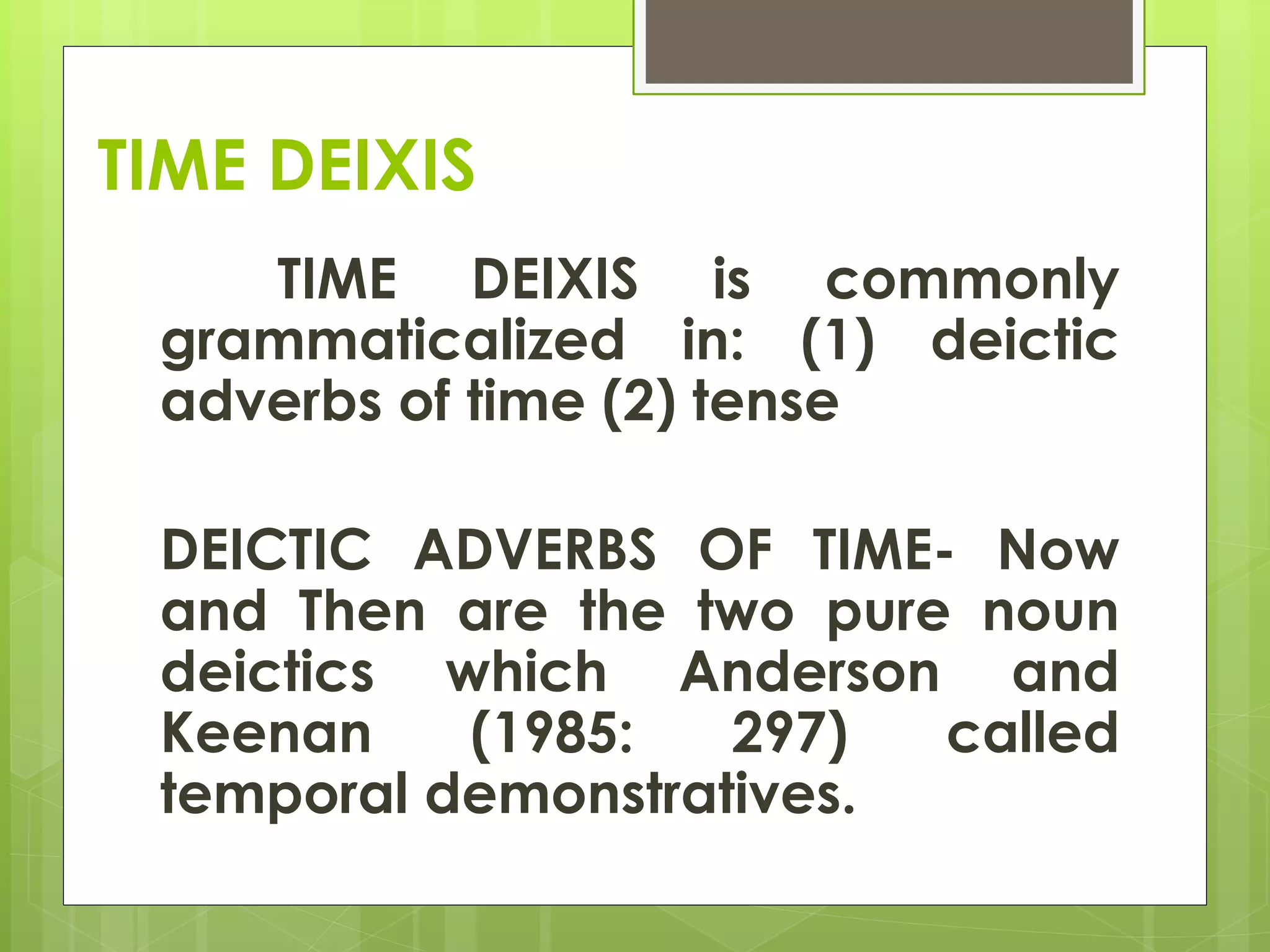 Deixis | PPTX