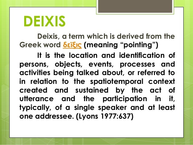 Deixis