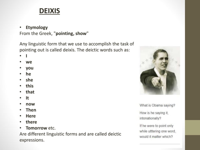 Deixis | PPTX