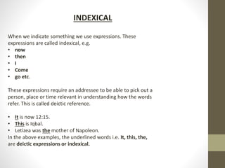 Deixis | PPTX