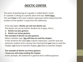 Deixis | PPTX