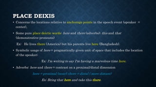 Deixis & Distance in Bangladesh Context | PPT