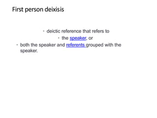 Deixis lecture | PPT