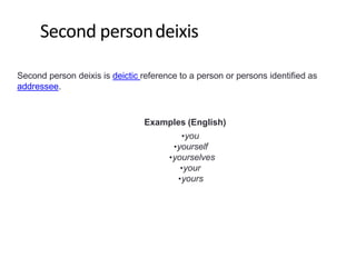Deixis lecture | PPT
