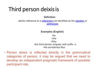 Deixis lecture | PPT
