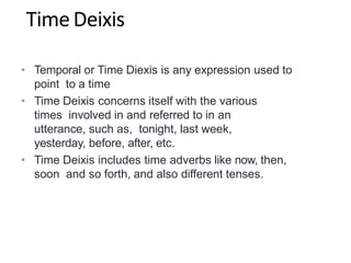 Deixis lecture | PPT