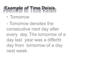 Deixis lecture | PPT