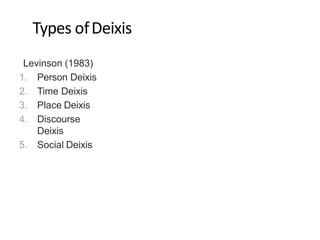 Deixis lecture | PPT