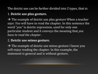 Deixis | PPT