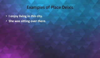 Deixis and Distance | PPT