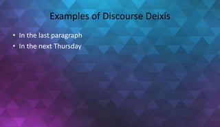 Deixis and Distance | PPT