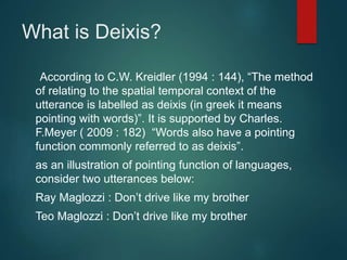 Deixis | PPTX