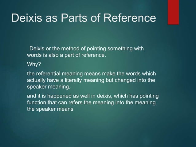 Deixis | PPTX