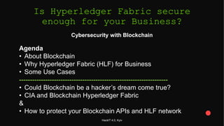 Dejan Podgorsek - Is Hyperledger Fabric secure enough for your Business? | PPTX