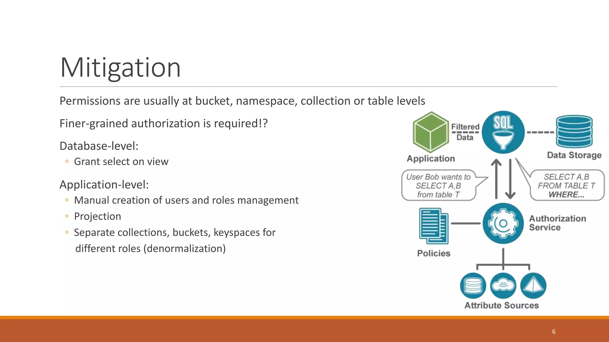 Influence of schema-less approach on database authorization | PPT