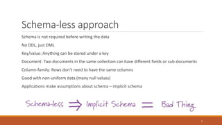 Influence of schema-less approach on database authorization | PPT