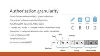 Influence of schema-less approach on database authorization | PPT