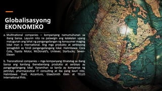 GLOBALISASYON GRADE 10 KONTEMPORARYONG ISYU | PPTX