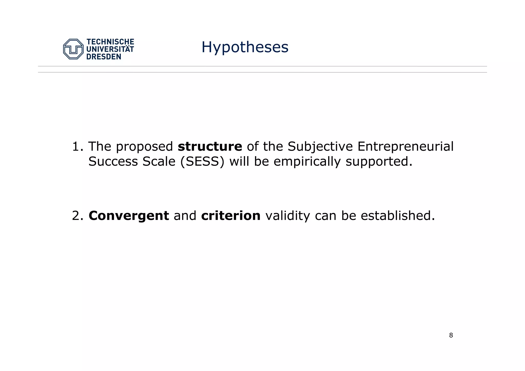 Entreprenuerial Success- Scale Development | PDF