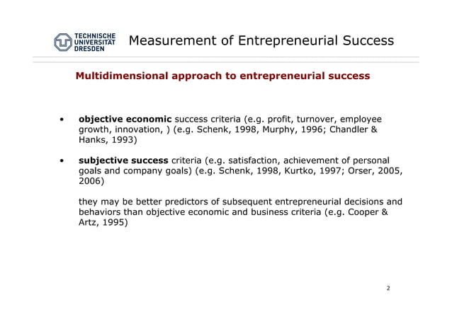 Entreprenuerial Success- Scale Development | PDF