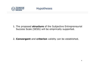 Entreprenuerial Success- Scale Development | PDF