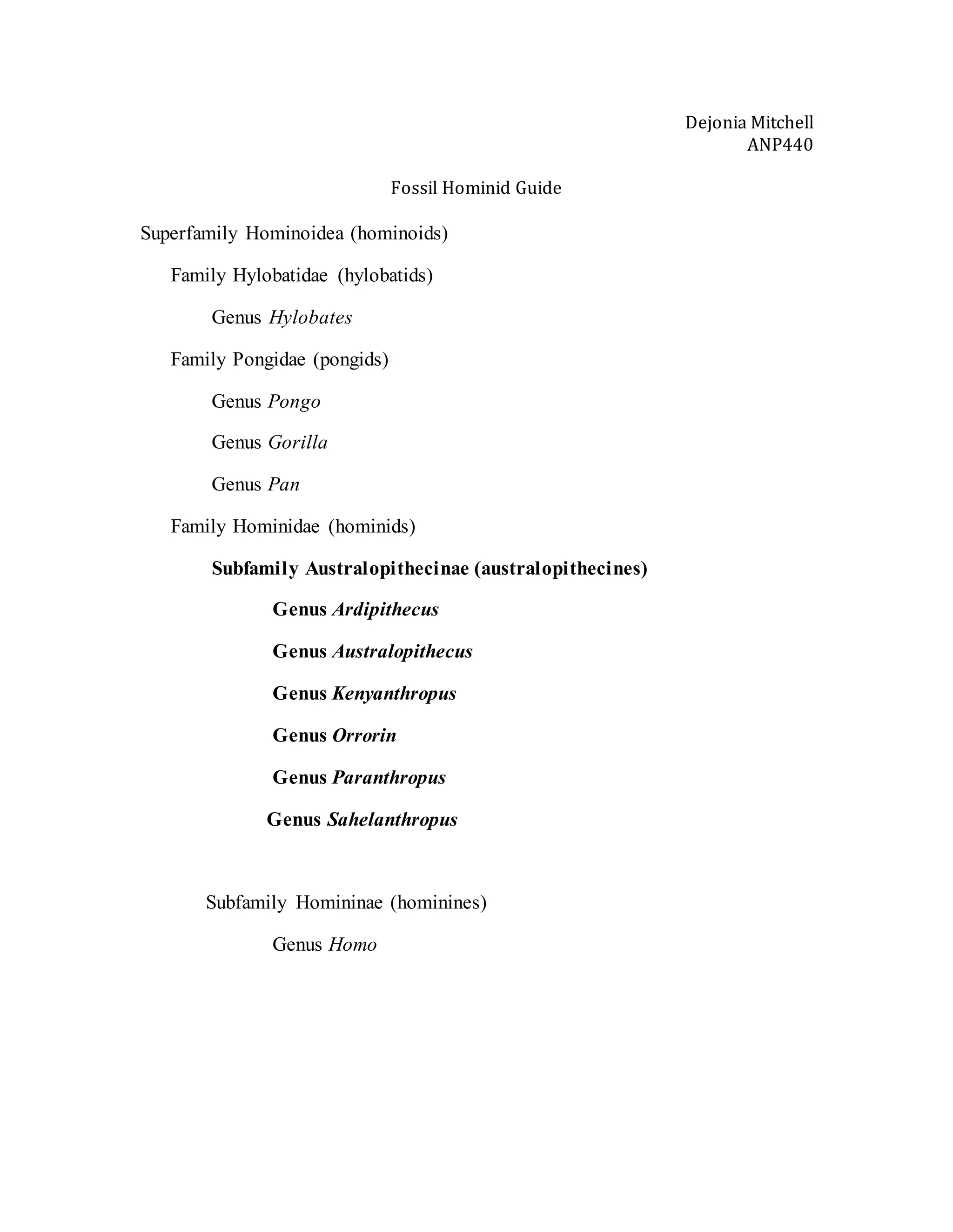 Fossil guide | DOCX