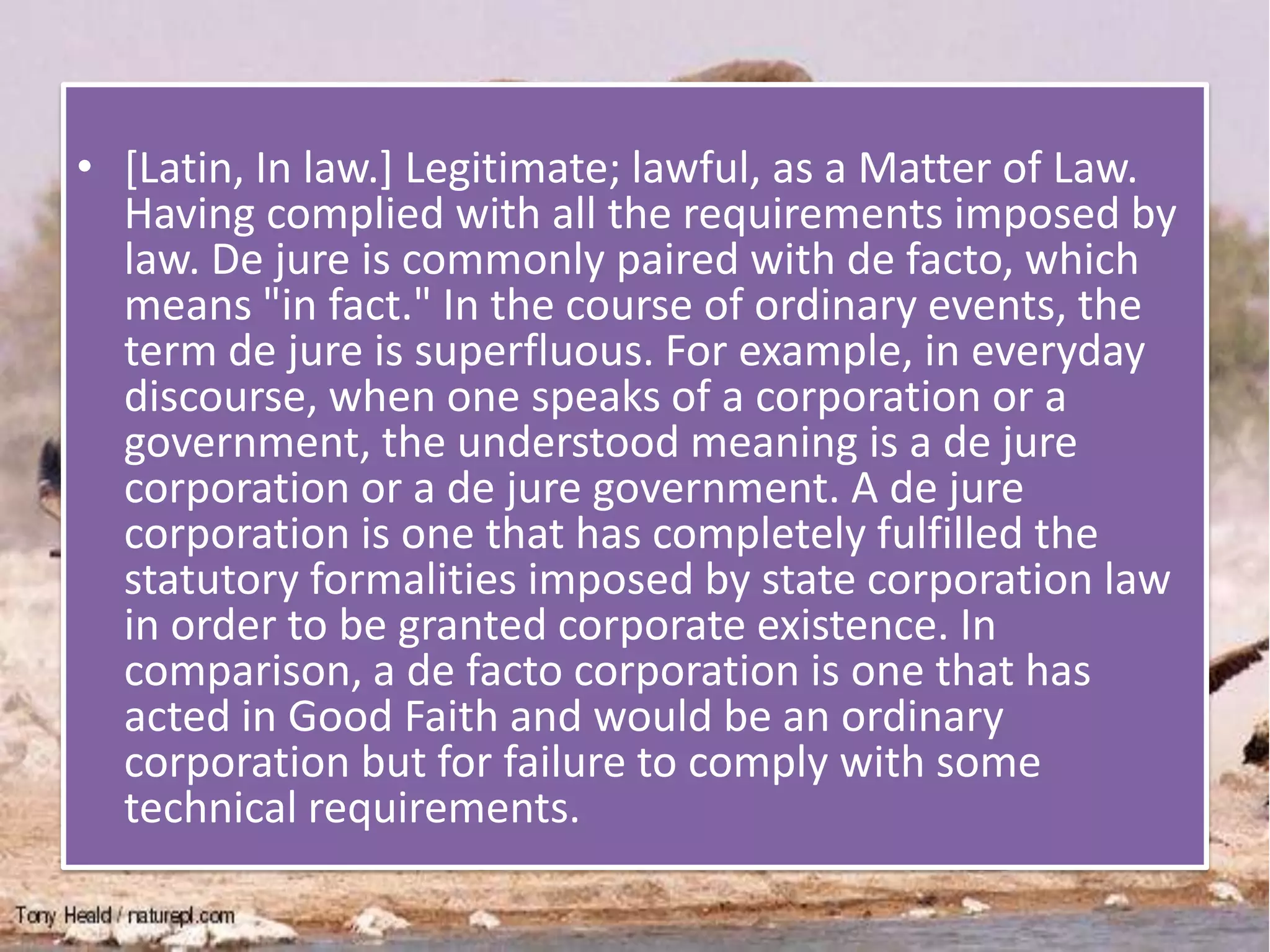 De jure and de facto government | PPTX