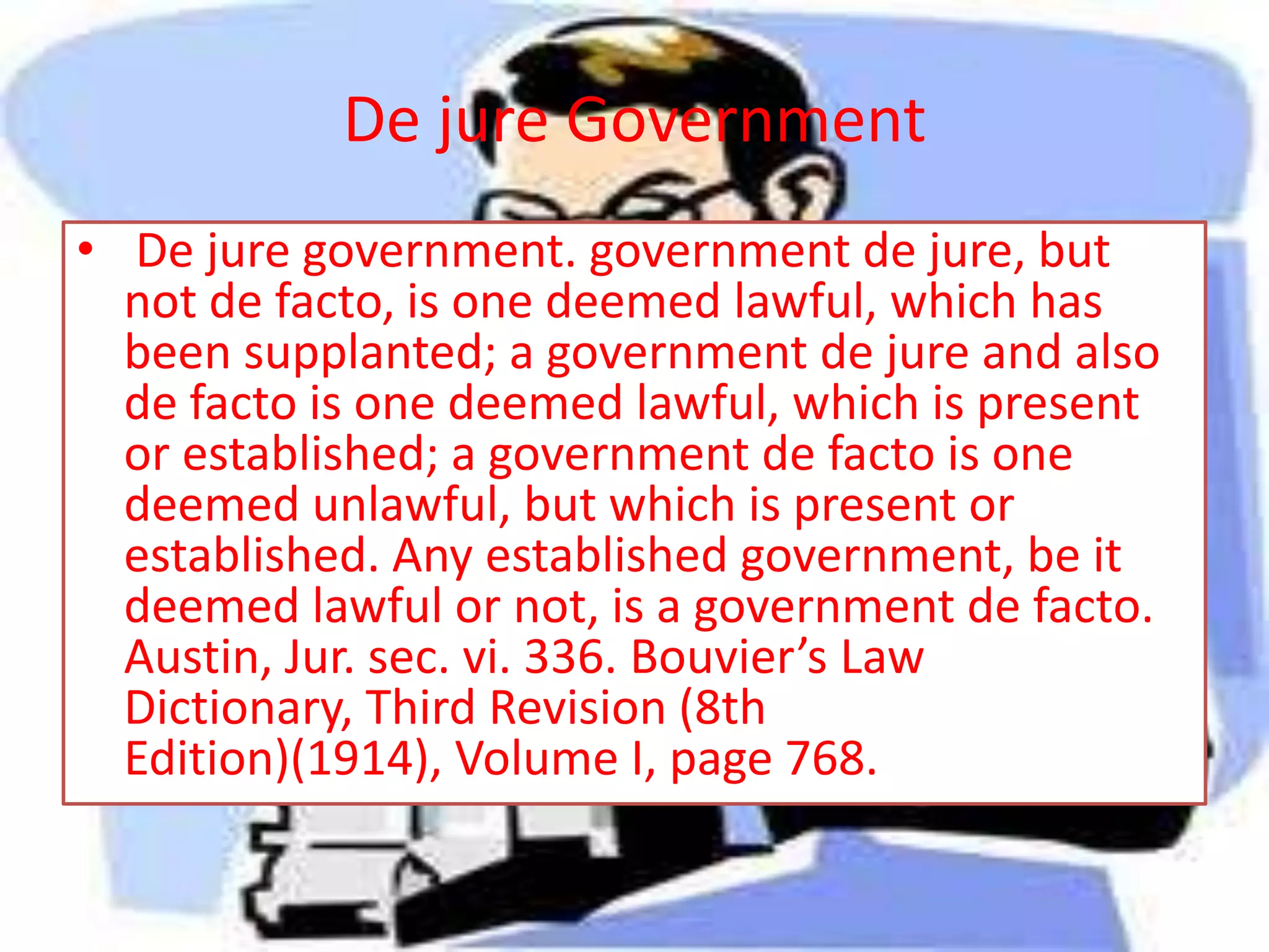 De jure and de facto government | PPTX