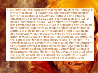De jure and de facto government | PPTX