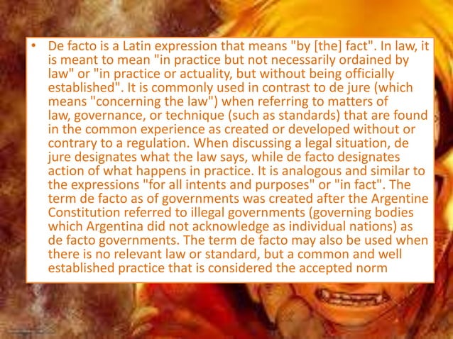 De jure and de facto government | PPTX