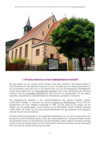 De kabbalistische leertafel van prinses Antonia in Bad Teinach triptiek ...