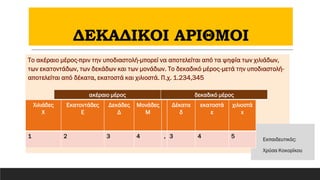 ΧΡΥΣΑ ΚΟΚΟΡΙΚΟΥ-ΔΕΚΑΔΙΚΟΙ ΑΡΙΘΜΟΙ | PPT