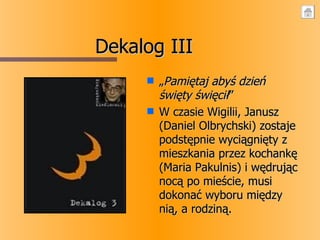 Dekalog Krzysztofa Kieślowskiego | PPT | Awards Shows | Events
