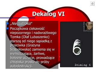 Dekalog Krzysztofa Kieślowskiego | PPT | Awards Shows | Events
